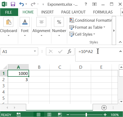 Exponents in Excel | Microsoft Excel Tips | Excel Tutorial | Free Excel ...