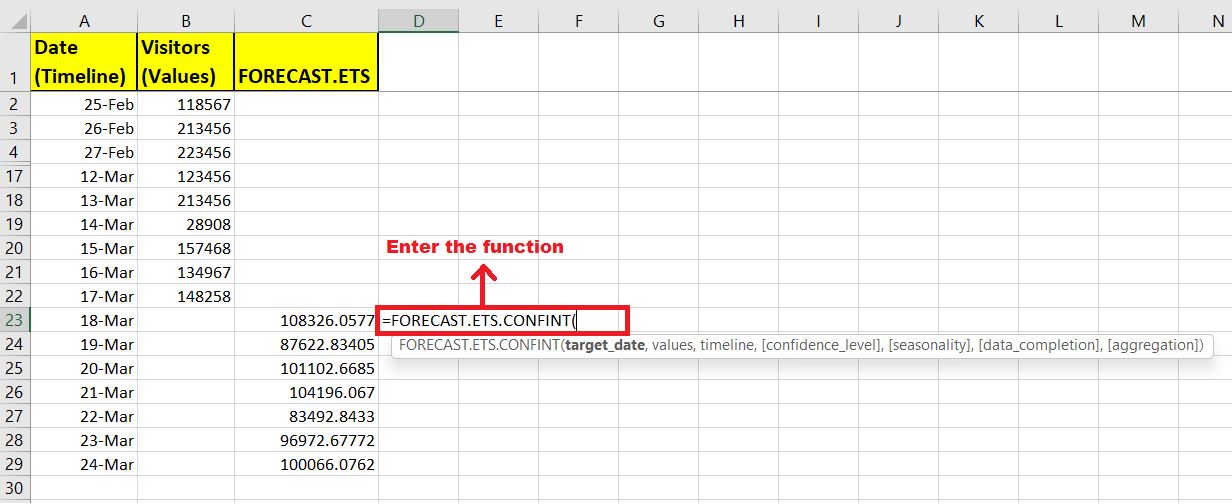 Excel FORECAST.ETS.CONFINT function | Easy Excel Tips | Excel Tutorial ... Excel FORECAST.ETS.CONFINT function | Easy Excel Tips | Excel Tutorial ...